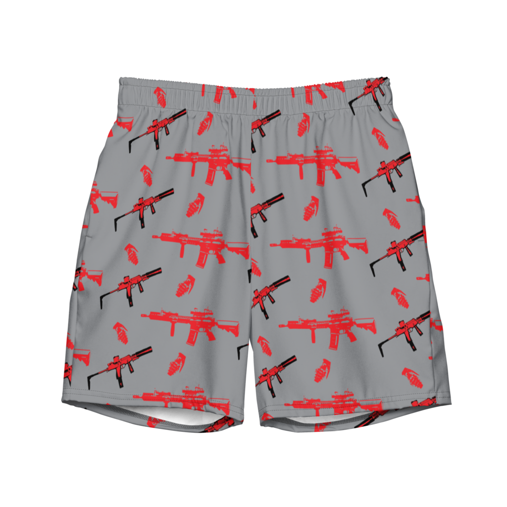 Red Ops Swim Trunks - STONEBANNER